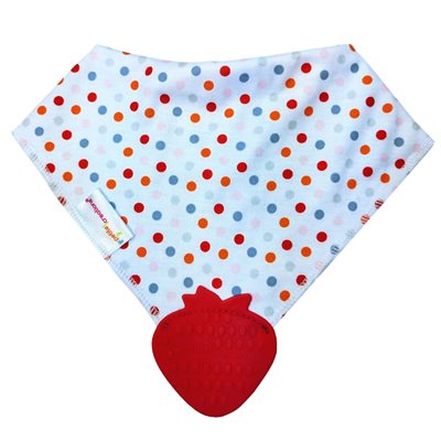 TEETHER BIB - STRAWBERRY